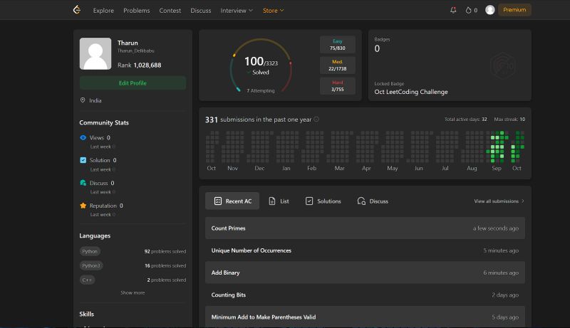 Tharun D on LinkedIn: #leetcode #codingchallenges #problemsolving # ... Tharun D on LinkedIn: #leetcode #codingchallenges #problemsolving # ...