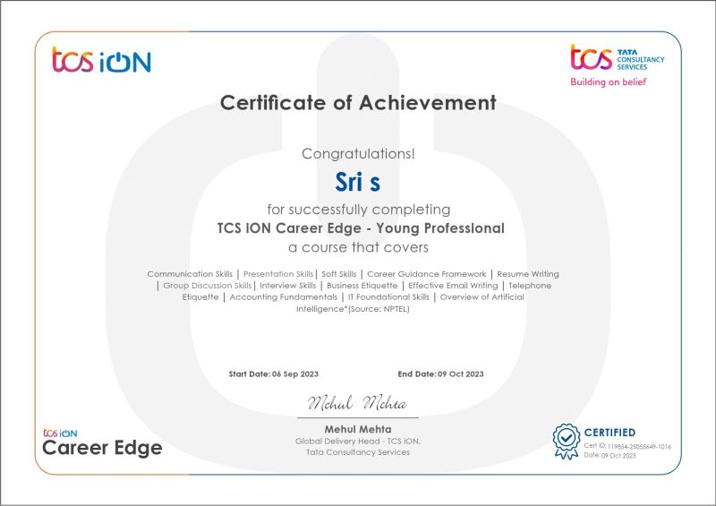 #tcsion #learningjourney #professionalgrowth #careerdevelopment⦠| Sri ... #tcsion #learningjourney #professionalgrowth #careerdevelopment⦠| Sri ...
