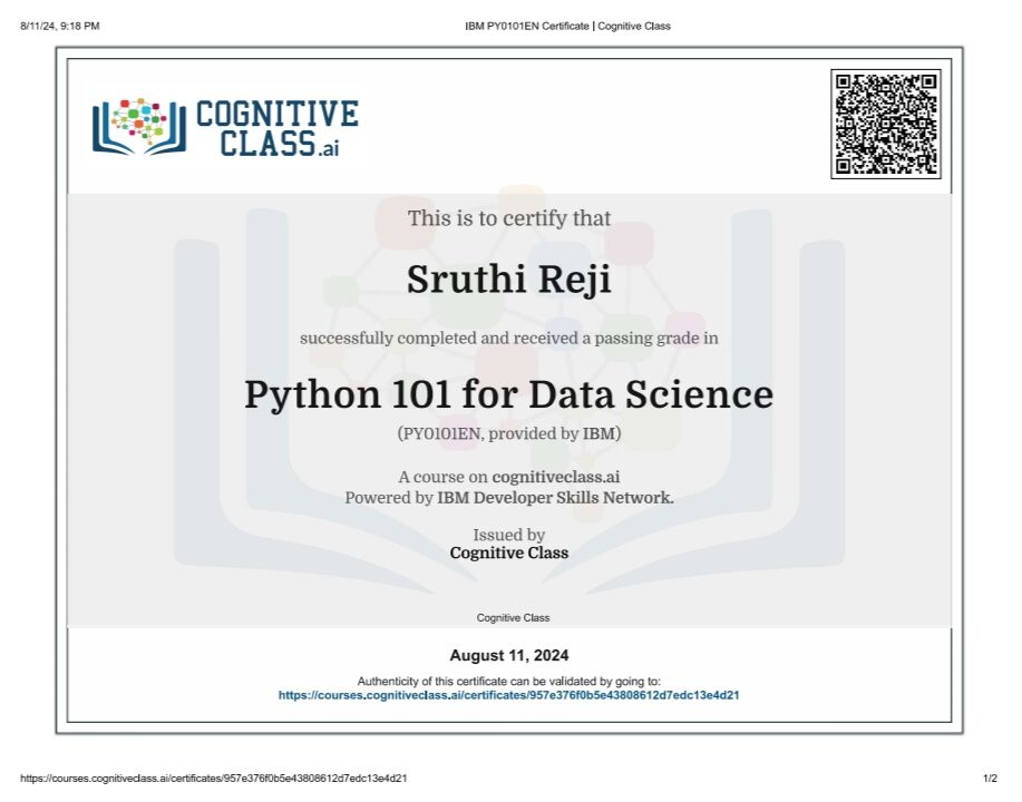 Sruthi Reji on LinkedIn: #cognitive #python #datascience Sruthi Reji on LinkedIn: #cognitive #python #datascience