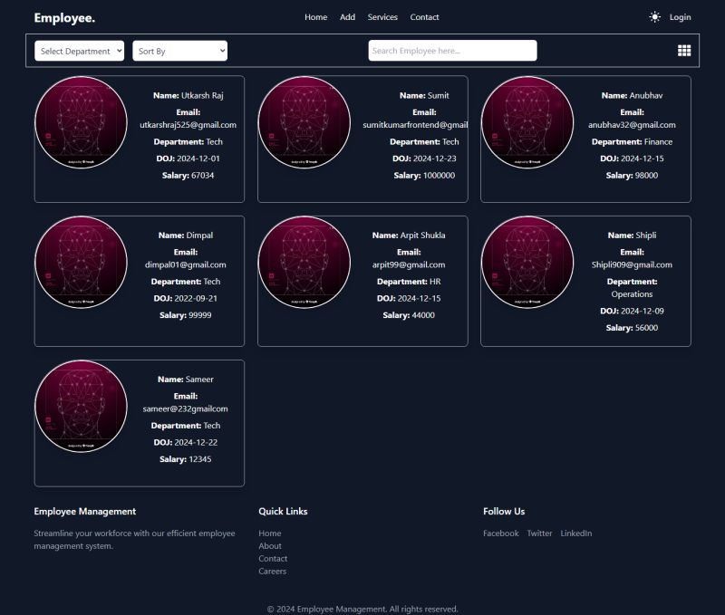 Utkarsh Raj on LinkedIn: #reactjs #webdevelopment #employeemanagement # ... Utkarsh Raj on LinkedIn: #reactjs #webdevelopment #employeemanagement # ...