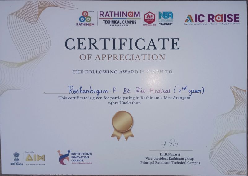 Roshan Begum on LinkedIn: Happy to take part in 24 hrs hackaton held in ... Roshan Begum on LinkedIn: Happy to take part in 24 hrs hackaton held in ...