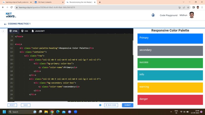 Midhun A on LinkedIn: #30daysofcode #ccbp #nxtwave #html #css #boostrap Midhun A on LinkedIn: #30daysofcode #ccbp #nxtwave #html #css #boostrap