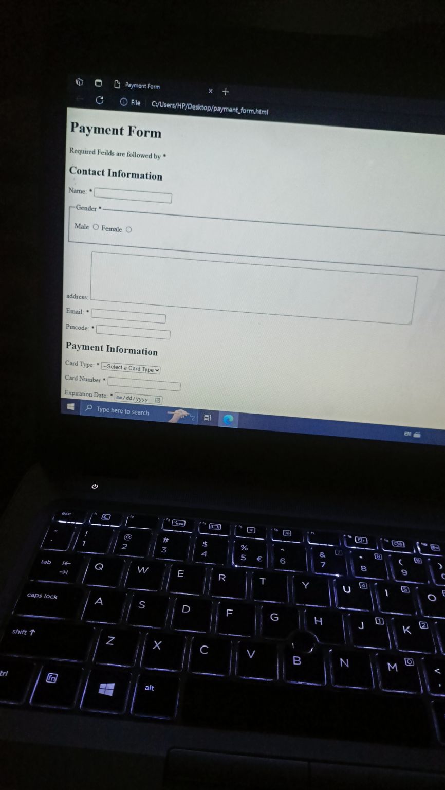 Tushar Shinde on LinkedIn: see! I made a payment information form using ... Tushar Shinde on LinkedIn: see! I made a payment information form using ...
