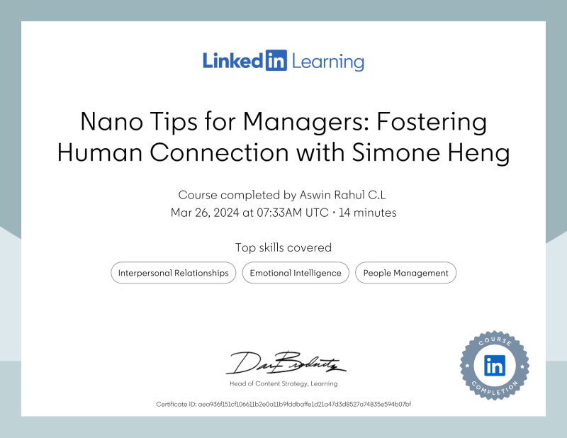 Nano Tips for Managers by Simone Heng | Aswin Rahul C.L posted on the ... Nano Tips for Managers by Simone Heng | Aswin Rahul C.L posted on the ...