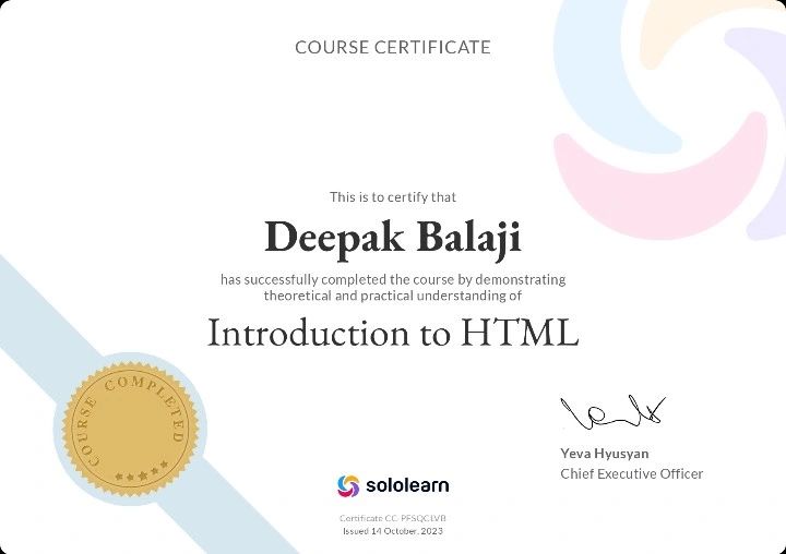 Deepak Balaji on LinkedIn: #html #sololearn #webdevelopment #html5 Deepak Balaji on LinkedIn: #html #sololearn #webdevelopment #html5