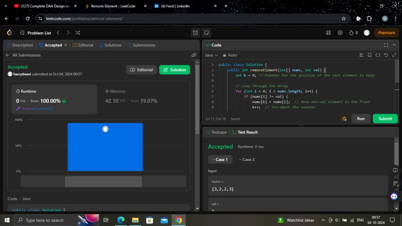 Harsh Vardhan Tiwari on LinkedIn: Day 11: LeetCode Journey - Remove ... Harsh Vardhan Tiwari on LinkedIn: Day 11: LeetCode Journey - Remove ...