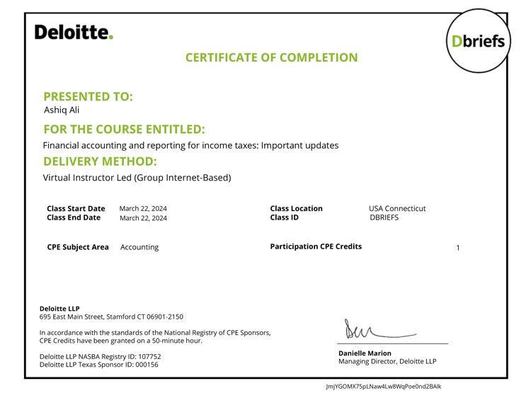 Hello connections , I have completed the webinar conducted by Deloitte ... Hello connections , I have completed the webinar conducted by Deloitte ...