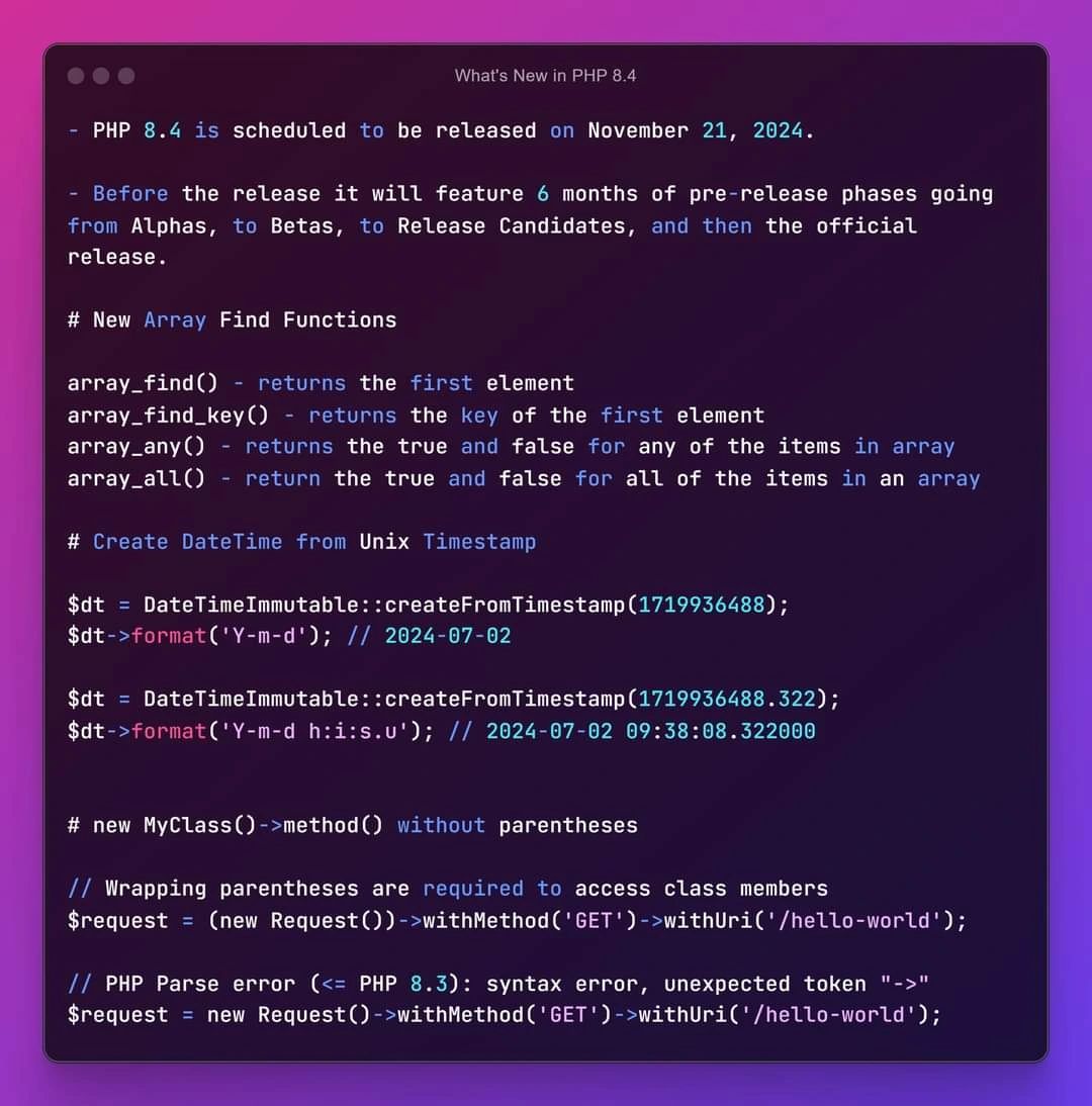 Rishad Alam on LinkedIn: #php #laravelphp #php84 #laravel #laravel11 Rishad Alam on LinkedIn: #php #laravelphp #php84 #laravel #laravel11