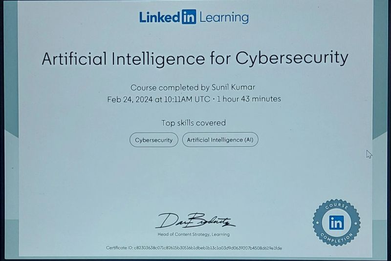 Sunil Kumar on LinkedIn: #cybersecurity #artificialintelligence #ai Sunil Kumar on LinkedIn: #cybersecurity #artificialintelligence #ai