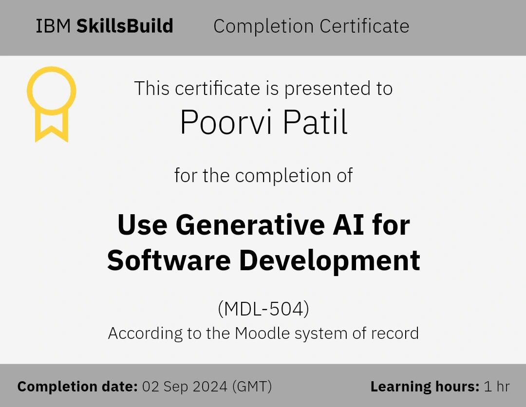 Poorvi Patil on LinkedIn: #ibm #ai # ... Poorvi Patil on LinkedIn: #ibm #ai # ...