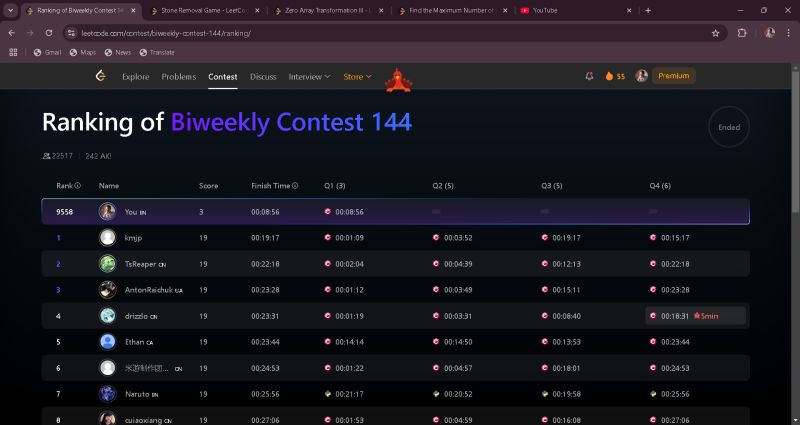 Sai Siddhu Ragipani on LinkedIn: LeetCode Biweekly Contest 144... Just ... Sai Siddhu Ragipani on LinkedIn: LeetCode Biweekly Contest 144... Just ...