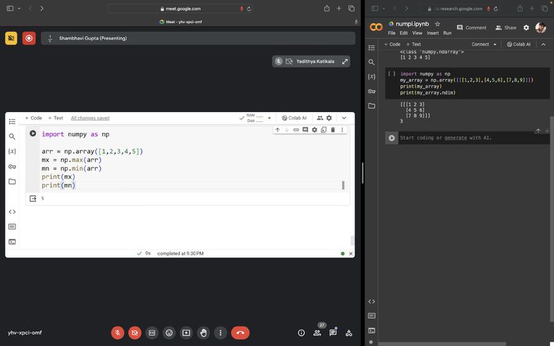 Day 10 of my Python journey: NumPy functions | Yadithya Katikala posted ... Day 10 of my Python journey: NumPy functions | Yadithya Katikala posted ...