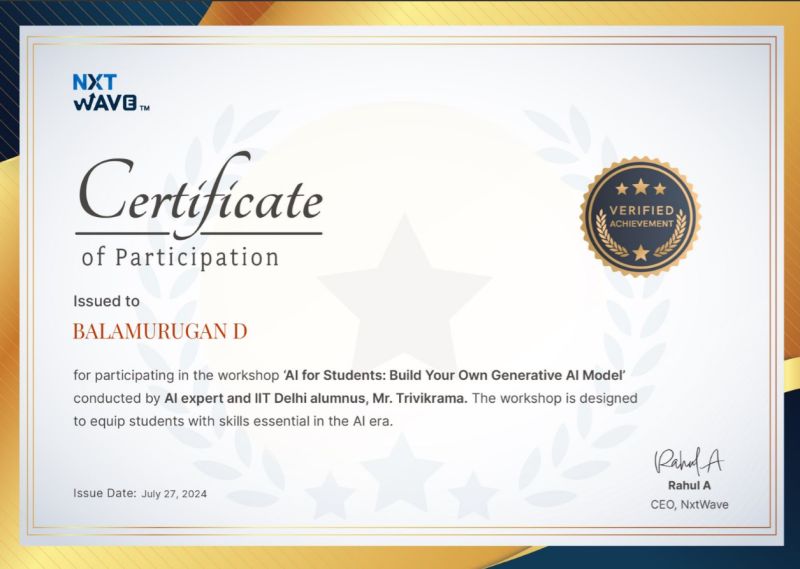 Bala Murugan on LinkedIn: #nxtwave #ai #generativeai Bala Murugan on LinkedIn: #nxtwave #ai #generativeai