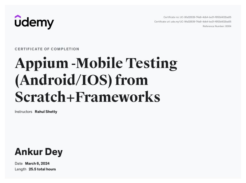 Ankur Dey on LinkedIn: #qa #qaautomation #sdet #qaengineer #udemy # ... Ankur Dey on LinkedIn: #qa #qaautomation #sdet #qaengineer #udemy # ...