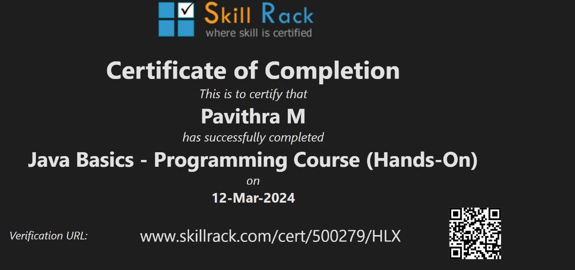 Pavithra M on LinkedIn: #java #programming #skillrack Pavithra M on LinkedIn: #java #programming #skillrack