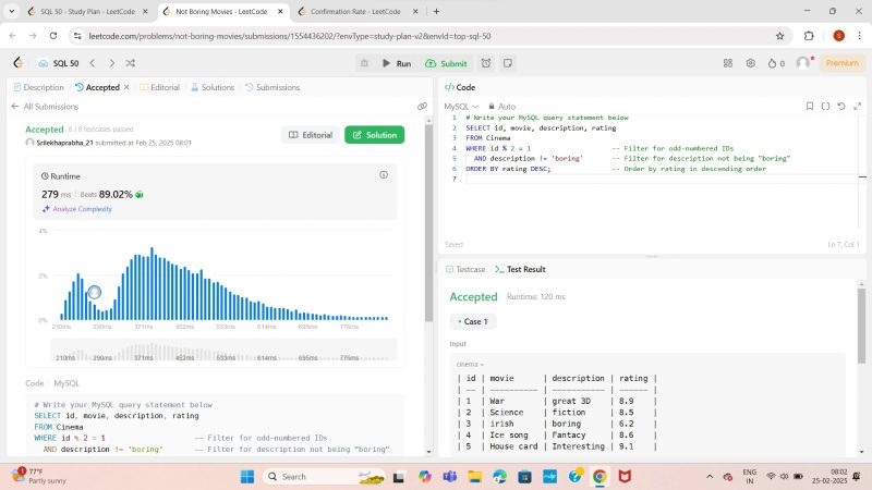 Srilekha P on LinkedIn: #sql #leetcode #50dayschallenge #dataskills # ... Srilekha P on LinkedIn: #sql #leetcode #50dayschallenge #dataskills # ...