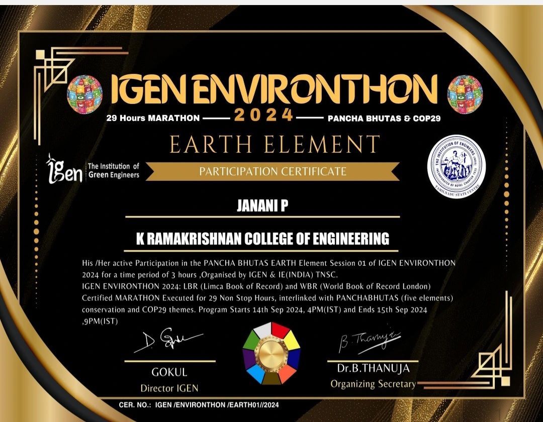 Janani Perumal on LinkedIn: #igen #environthon2024 #earthelement # ... Janani Perumal on LinkedIn: #igen #environthon2024 #earthelement # ...