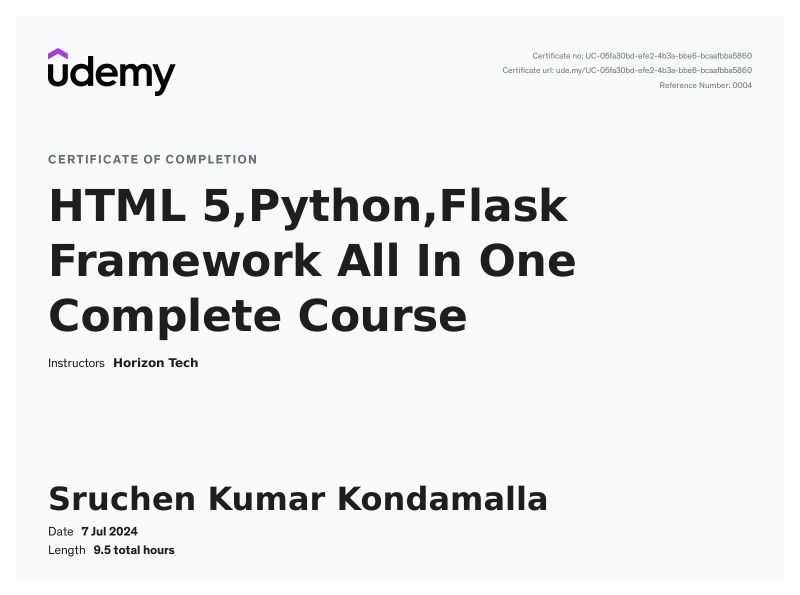 Sruchen kumar Kondamalla on LinkedIn: #python #flask #html5 # ... Sruchen kumar Kondamalla on LinkedIn: #python #flask #html5 # ...