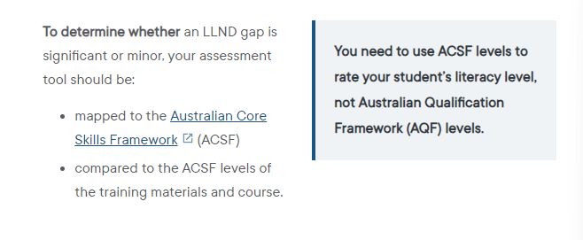 Phill Bevan on LinkedIn: ASQA recommending LLND assessment tools ... Phill Bevan on LinkedIn: ASQA recommending LLND assessment tools ...