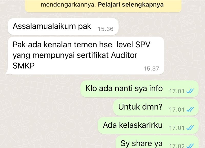Muhammad Reza on LinkedIn: Silahkan yang minat posisi Hse Spv bisa DM CV Muhammad Reza on LinkedIn: Silahkan yang minat posisi Hse Spv bisa DM CV