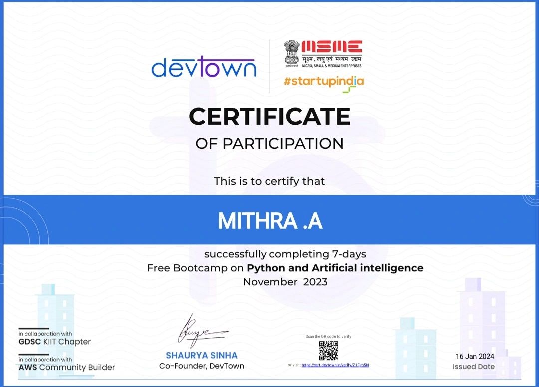 Mithra Arunagiri on LinkedIn: #devtown #python # ... Mithra Arunagiri on LinkedIn: #devtown #python # ...