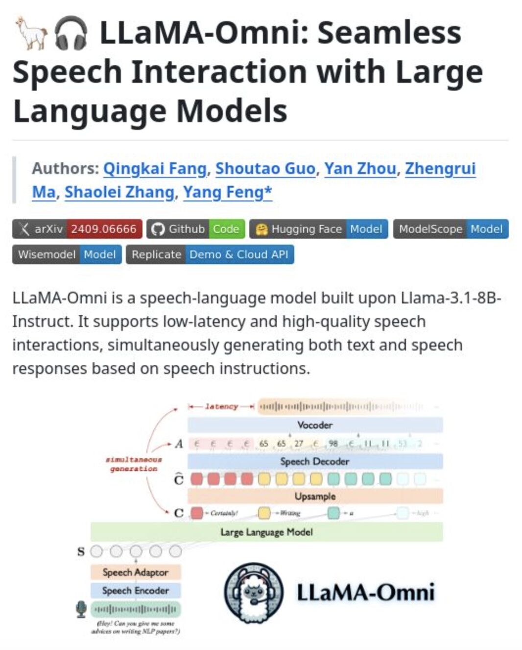 Tushar Khete on LinkedIn: #llama #meta #llms #speech #omni #genai #ai Tushar Khete on LinkedIn: #llama #meta #llms #speech #omni #genai #ai