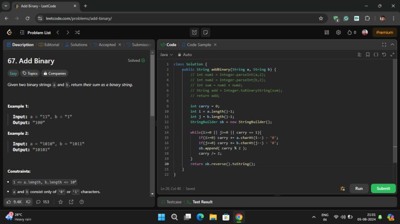 Excited to tackle LeetCode challenge | Vignesh A posted on the topic ... Excited to tackle LeetCode challenge | Vignesh A posted on the topic ...