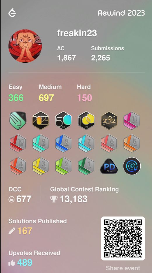 Rameez Parwez on LinkedIn: LeetCode Rewind 2023 Rameez Parwez on LinkedIn: LeetCode Rewind 2023