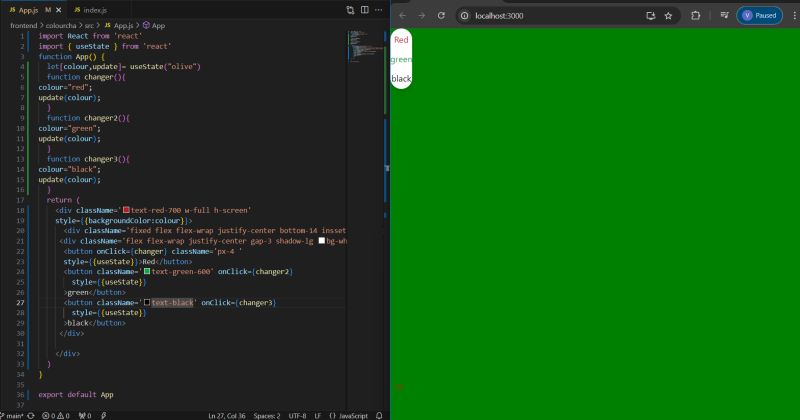 How to use React and useState hook for color changer | Samay Verma ... How to use React and useState hook for color changer | Samay Verma ...