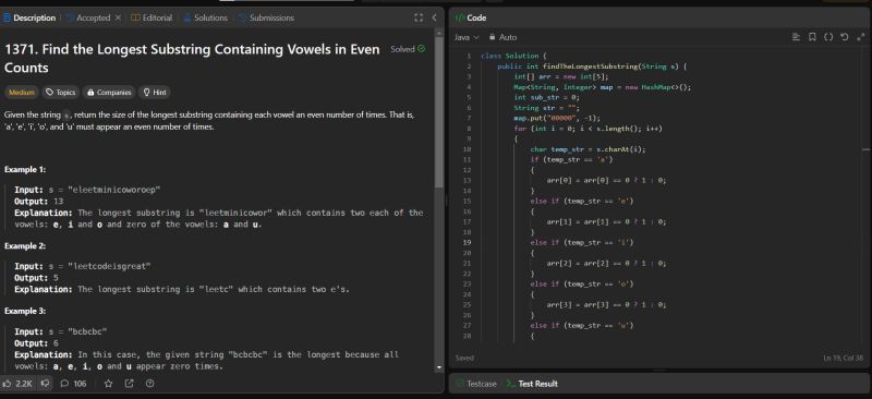 LeetCode Challenge: Find the Longest Substring in Even Counts ... LeetCode Challenge: Find the Longest Substring in Even Counts ...