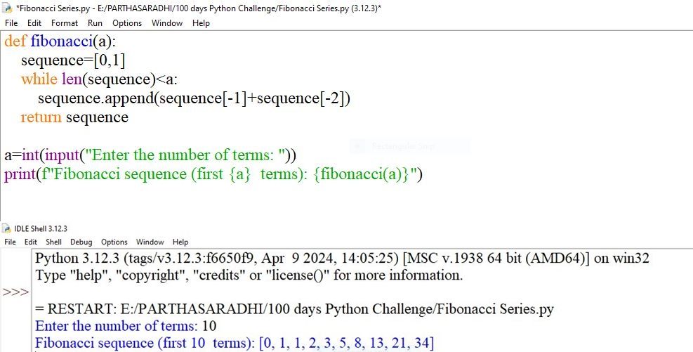 #python #coding #programming #fibonacci #learning | PARTHASARADHI S #python #coding #programming #fibonacci #learning | PARTHASARADHI S