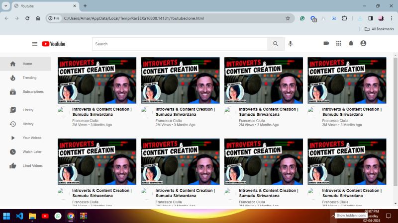 Created a YouTube clone using HTML and CSS | Amar Bhoite posted on the ... Created a YouTube clone using HTML and CSS | Amar Bhoite posted on the ...