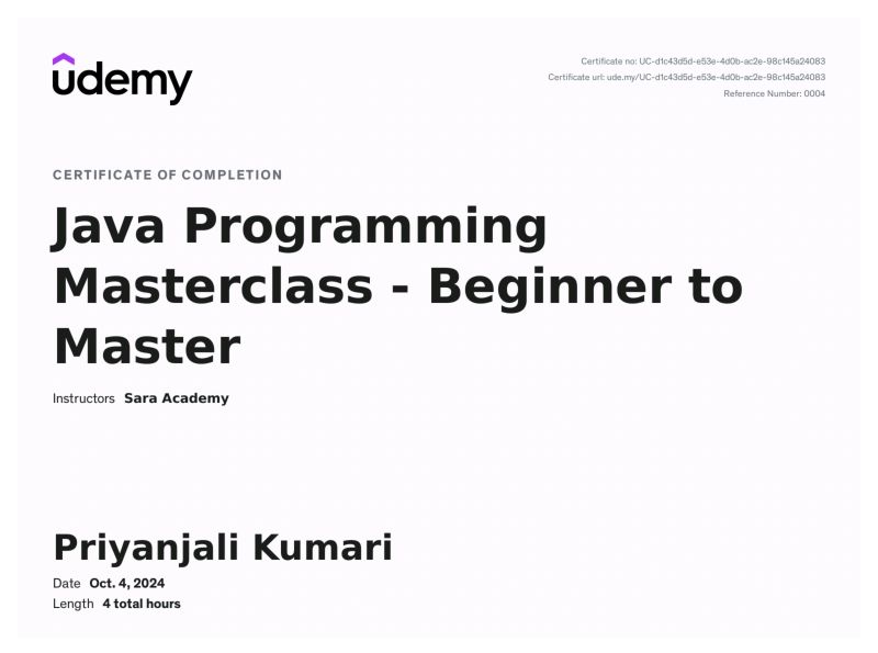 #java #udemy #programming | Priyanjali Kumari #java #udemy #programming | Priyanjali Kumari