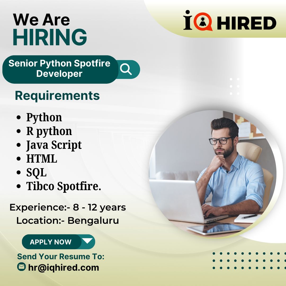 IQ Hired on LinkedIn: #python #developer #spotfire #experienced # ... IQ Hired on LinkedIn: #python #developer #spotfire #experienced # ...