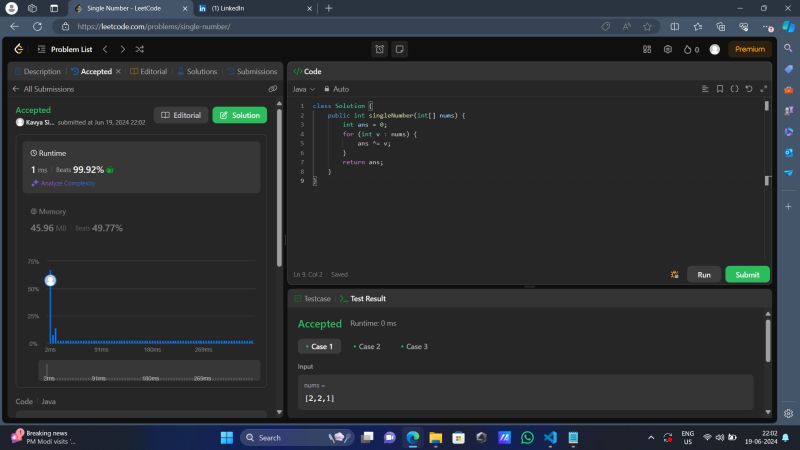 Resolved single number problem with XOR bitwise operator | Kavya Singh ... Resolved single number problem with XOR bitwise operator | Kavya Singh ...