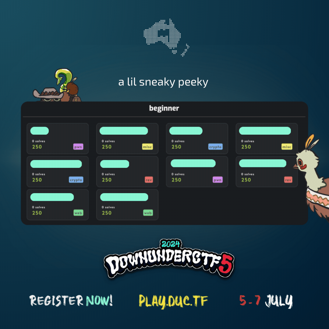 DownUnderCTF on LinkedIn: ๐Less than 2 days to go! The clock never ... DownUnderCTF on LinkedIn: ๐Less than 2 days to go! The clock never ...