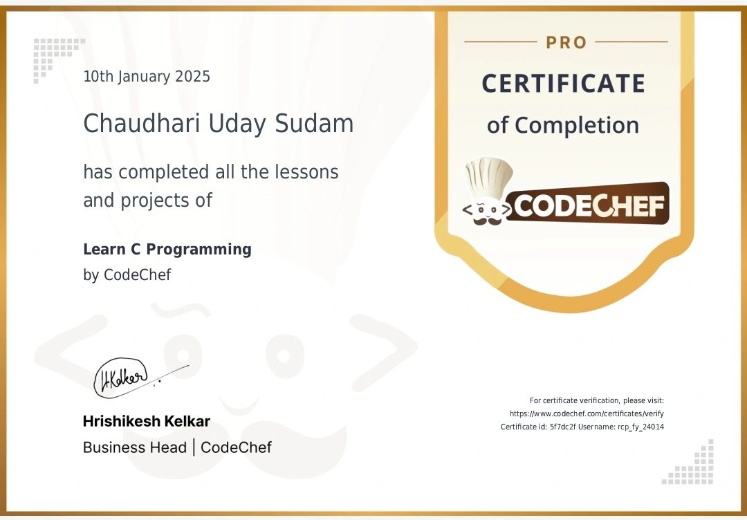 Uday Chaudhari on LinkedIn: #programming #cprogramming #codechef # ... Uday Chaudhari on LinkedIn: #programming #cprogramming #codechef # ...