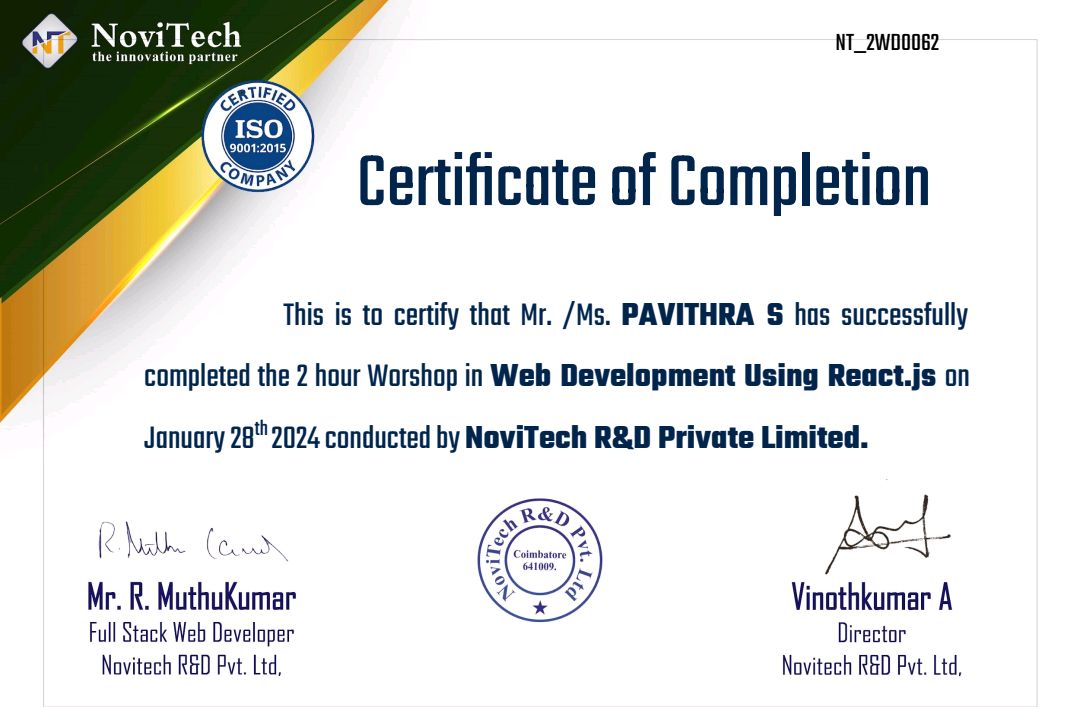 Pavithra S on LinkedIn: #webdevelopment #reactjs #workshop Pavithra S on LinkedIn: #webdevelopment #reactjs #workshop