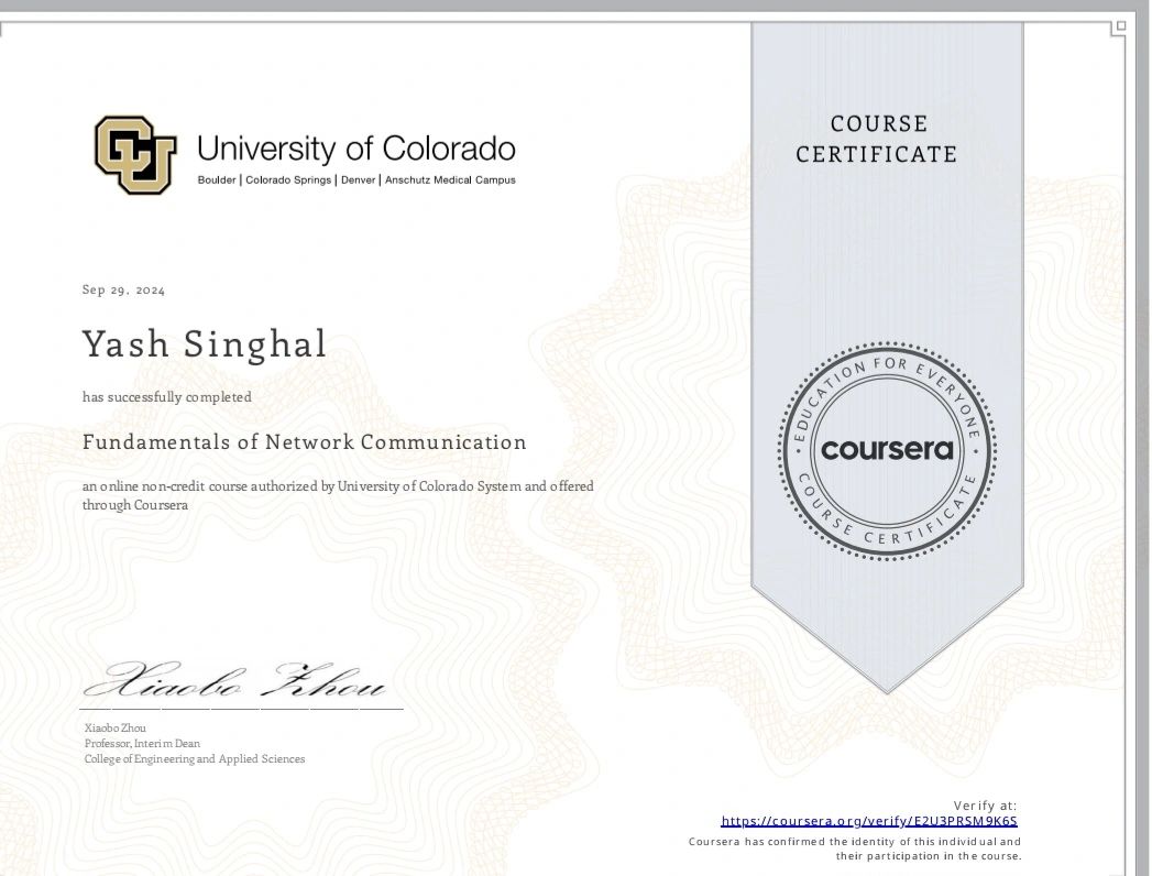 Yash Singhal on LinkedIn: #networking #communication #coursera # ... Yash Singhal on LinkedIn: #networking #communication #coursera # ...