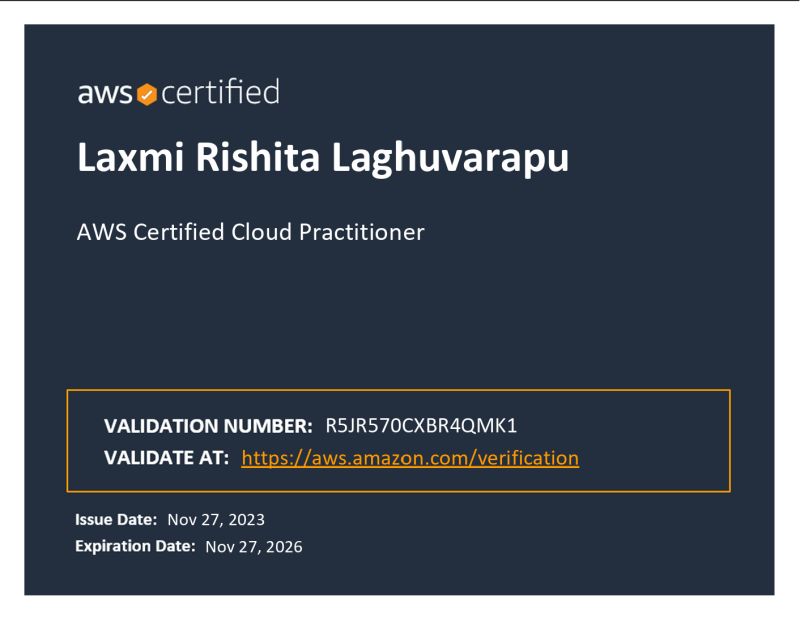 Laxmi Rishita Laghuvarapu on LinkedIn: Hello connections, View my ... Laxmi Rishita Laghuvarapu on LinkedIn: Hello connections, View my ...