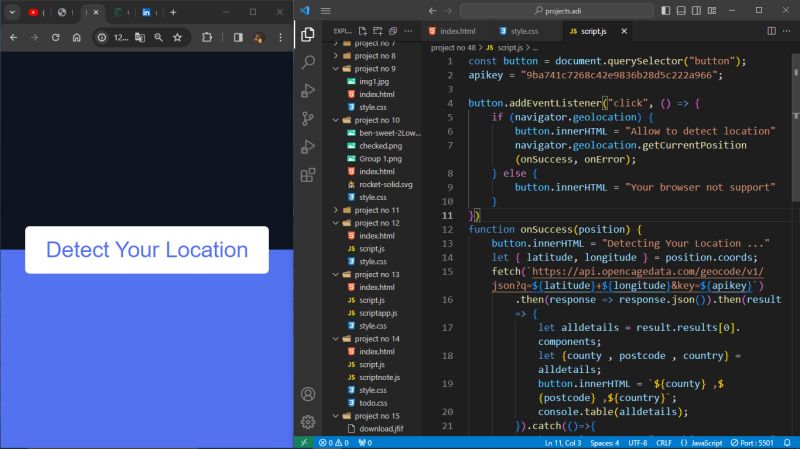 Adinath Gaware on LinkedIn: Get User Location in HTML CSS & JavaScript ... Adinath Gaware on LinkedIn: Get User Location in HTML CSS & JavaScript ...
