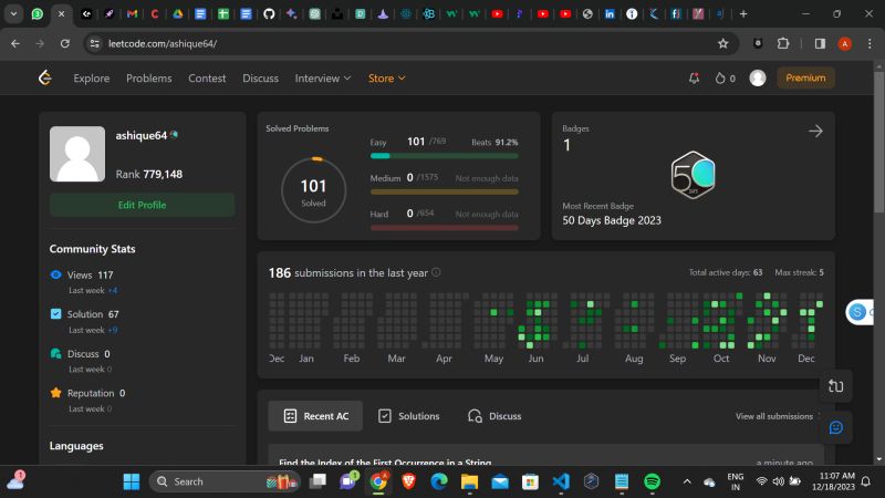 Completed 100 LeetCode coding challenges! | Muhammed Ashique K P posted ... Completed 100 LeetCode coding challenges! | Muhammed Ashique K P posted ...