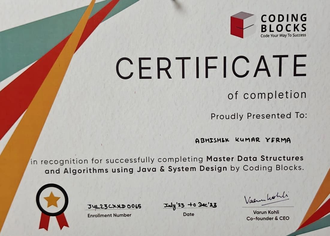 Abhishek Kumar Verma on LinkedIn: Data Structure And Algorithms Using ... Abhishek Kumar Verma on LinkedIn: Data Structure And Algorithms Using ...