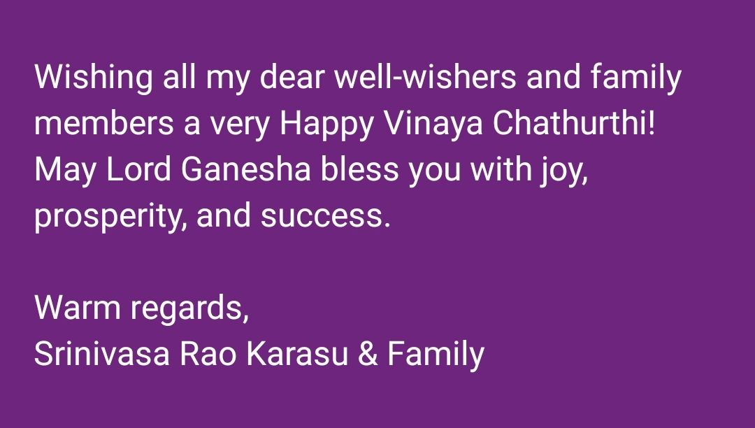 Srinivasa Rao Karasu posted on LinkedIn Srinivasa Rao Karasu posted on LinkedIn