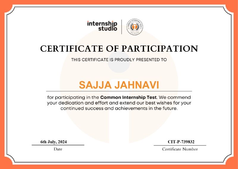 JAHNAVI SAJJA on LinkedIn: #internship #professional #commoninternship ... JAHNAVI SAJJA on LinkedIn: #internship #professional #commoninternship ...