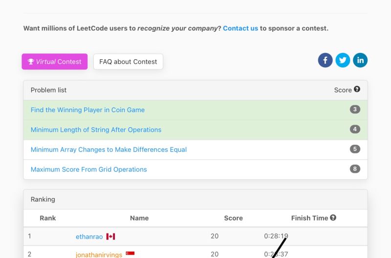 Manav Dubey on LinkedIn: Today I attended LeetCode Biweekly contest 135 ... Manav Dubey on LinkedIn: Today I attended LeetCode Biweekly contest 135 ...