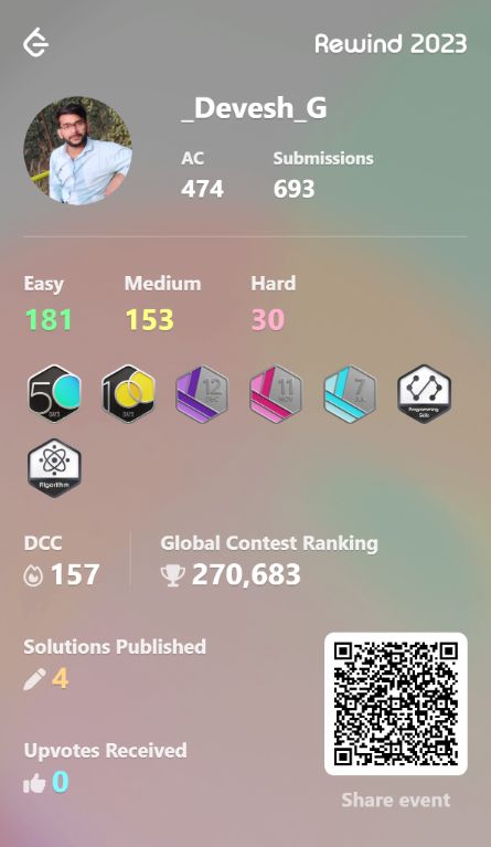 Devesh G. on LinkedIn: #leetcodejourney #codingcommunity # ... Devesh G. on LinkedIn: #leetcodejourney #codingcommunity # ...