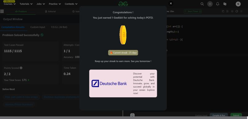 guga prasad on LinkedIn: #geekstreak2024 #codingchallenge #potd # ... guga prasad on LinkedIn: #geekstreak2024 #codingchallenge #potd # ...