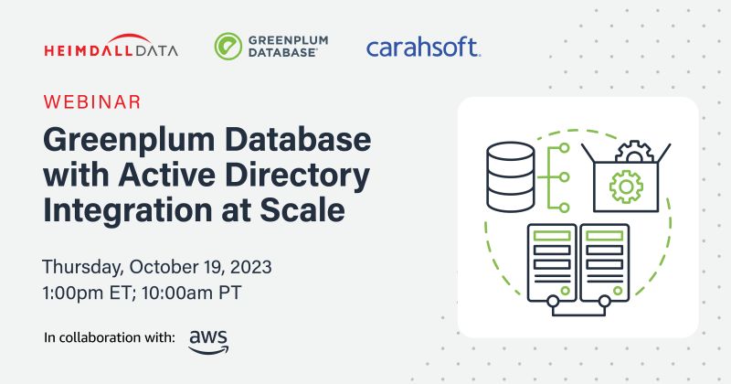 Heimdall Data on LinkedIn: Greenplum Database with Active Directory ... Heimdall Data on LinkedIn: Greenplum Database with Active Directory ...