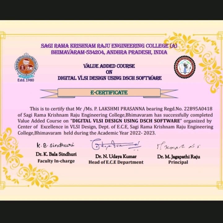 Completed digital VLSI course with DSCH software | Lakshmi Prasanna ... Completed digital VLSI course with DSCH software | Lakshmi Prasanna ...